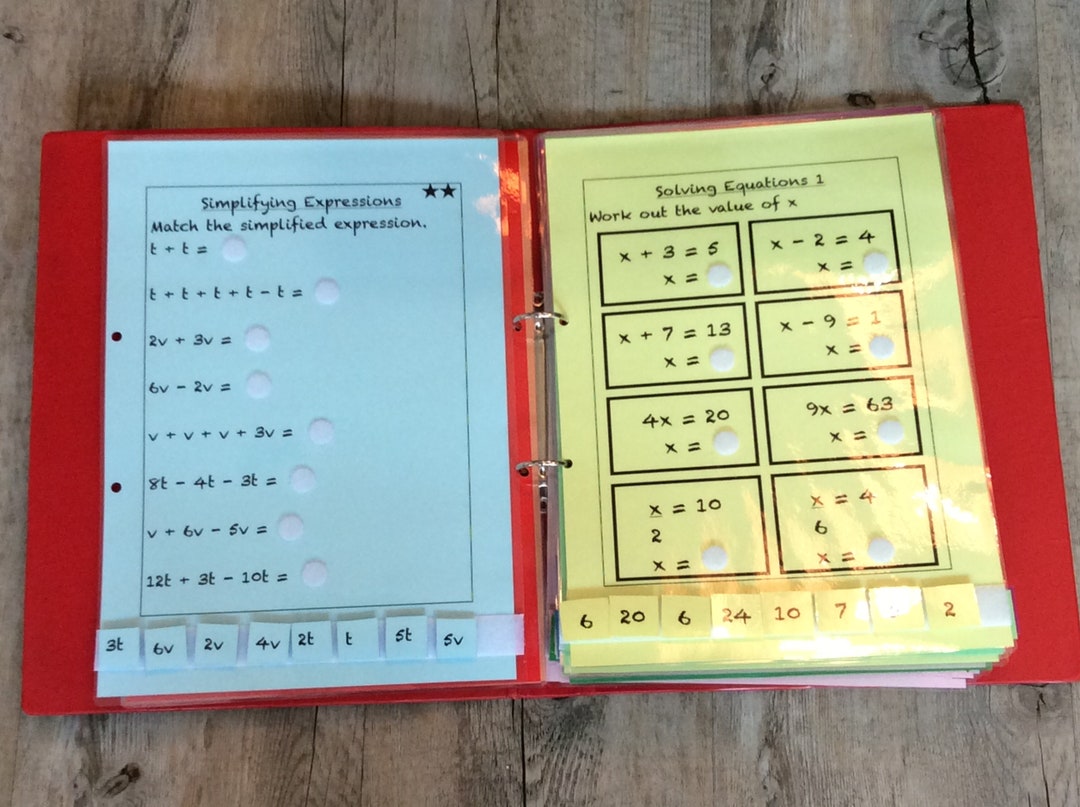 Digital Download - Algebra Learning Folder - Etsy