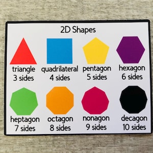 Primary/gcse Maths 2D/3D Shape Stickers - Etsy