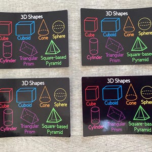 Primary/gcse Maths 2D/3D Shape Stickers - Etsy