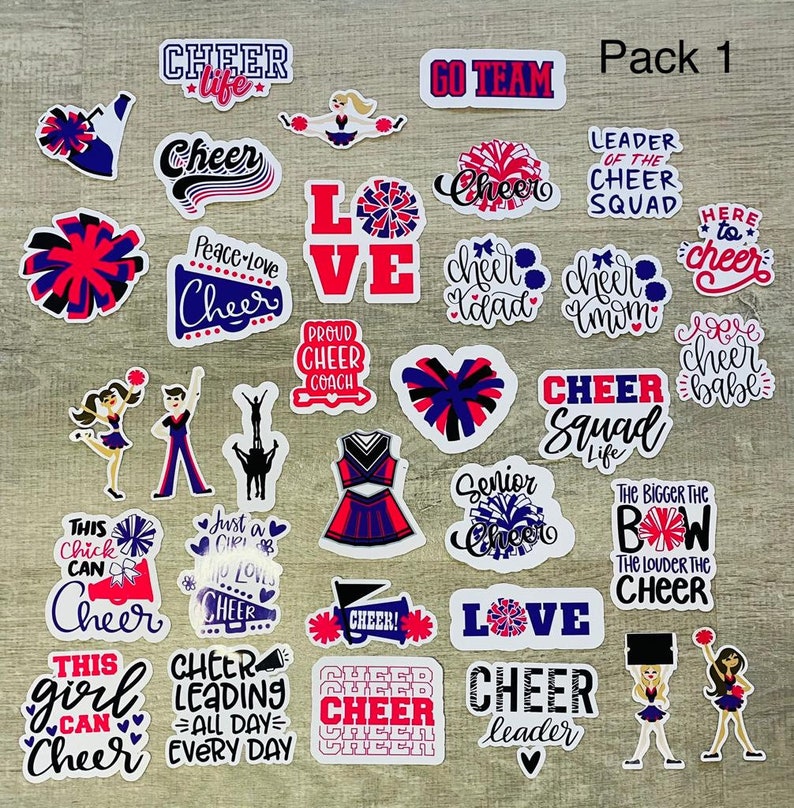Cheerleading Stickers - Etsy
