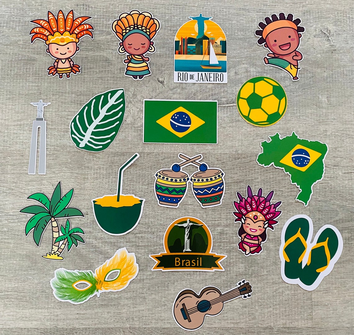 Brazil Stickers - Etsy