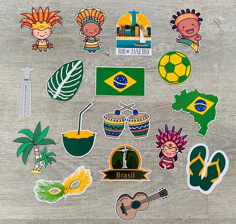 Brazil Stickers - Etsy
