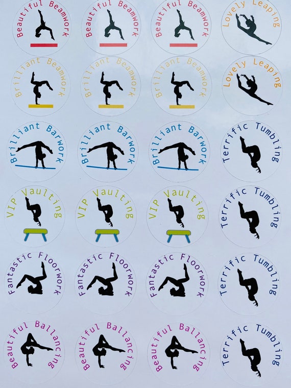 Gymnastics Praise Reward Stickers for Gymnasts. - Etsy