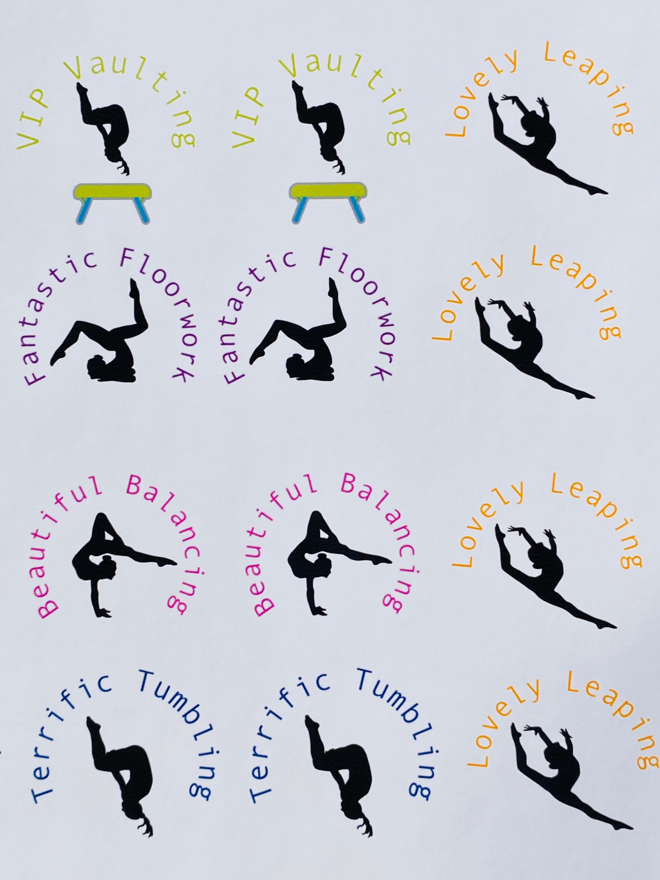 Gymnastics Praise Reward Stickers for Gymnasts. - Etsy