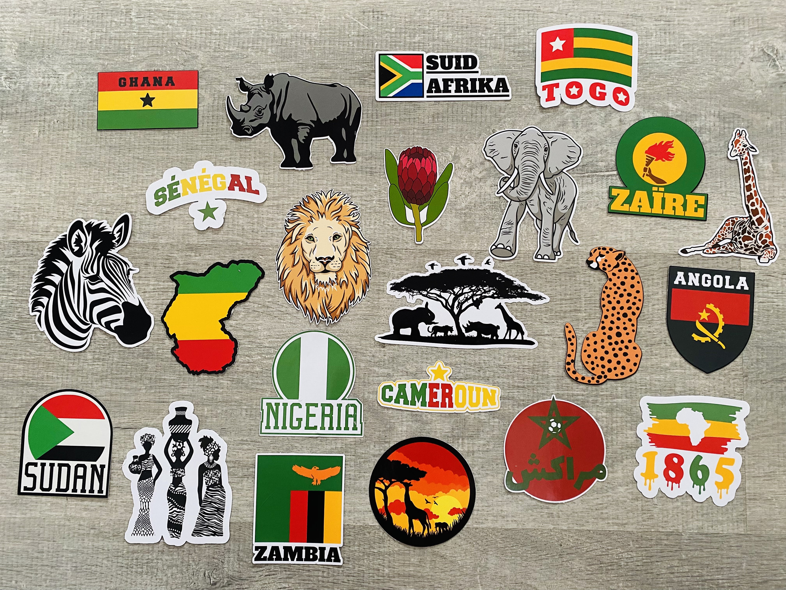 Africa Stickers - Etsy