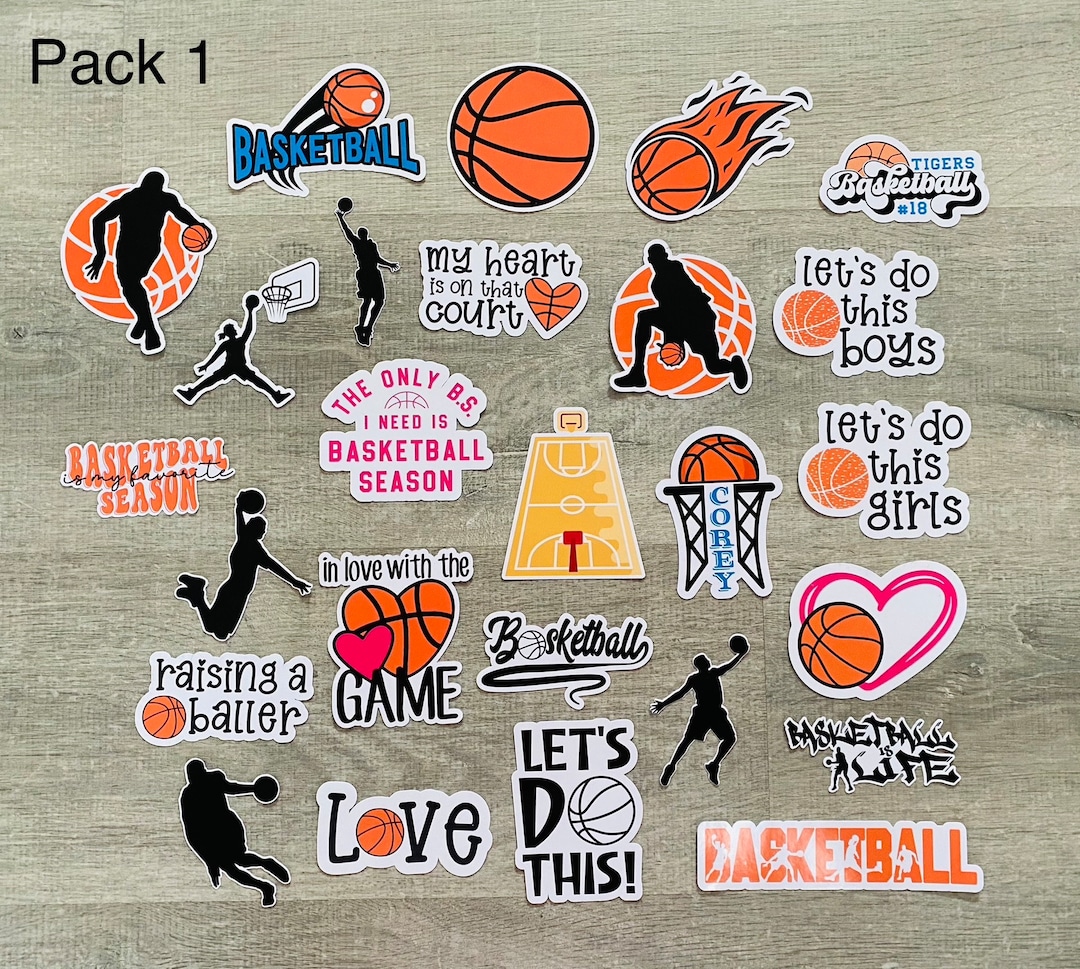Basketball Stickers - Etsy