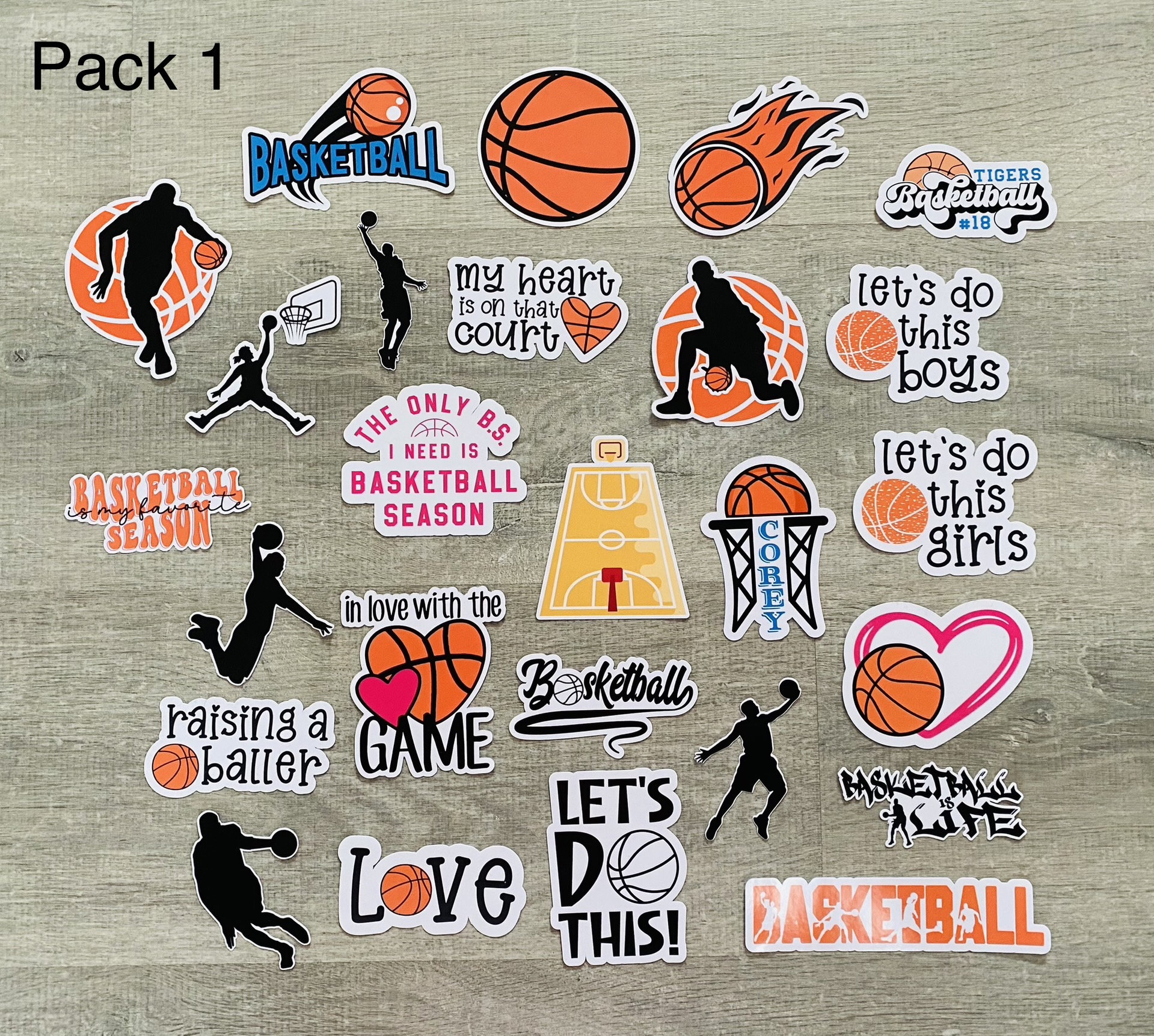 Basketball Stickers - Etsy