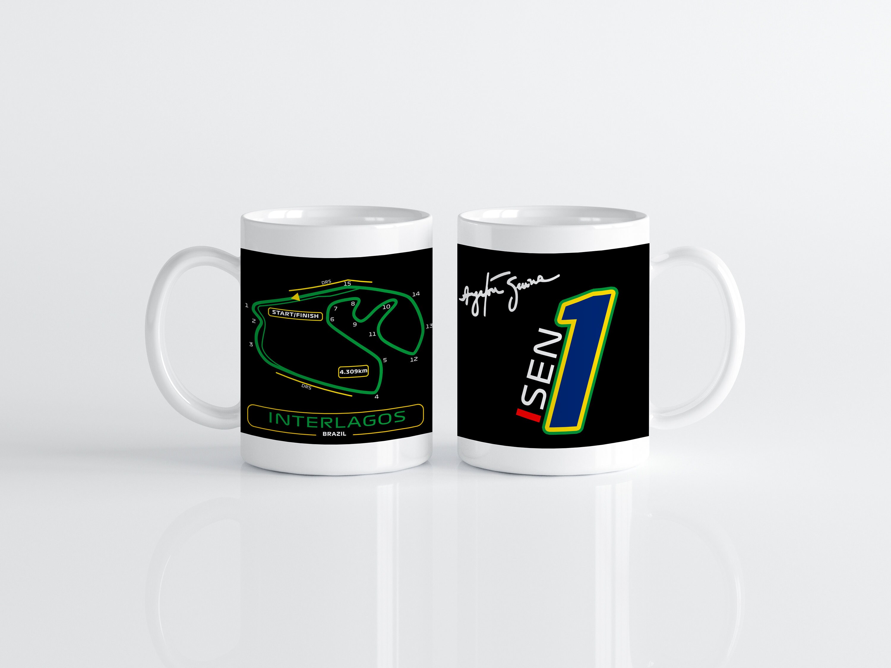 F1 Ayrton Senna & Interlagos Tea/coffee Mug - Etsy