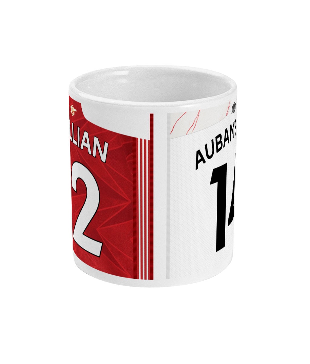 Arsenal 2020/21 Theme Personalised Football Shirt Home / Away 11oz Mug ...