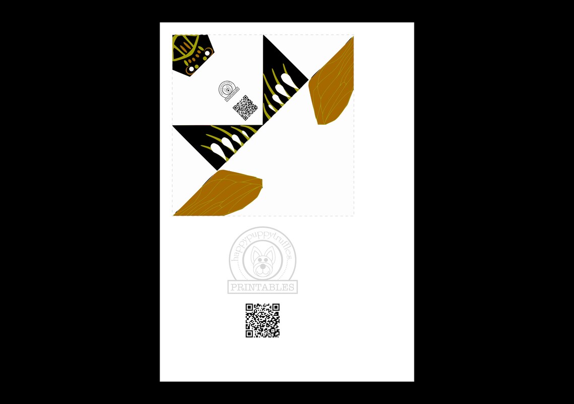 Origami Cicada, Toy Origami, Printable, Digital Instant Download, Paper ...