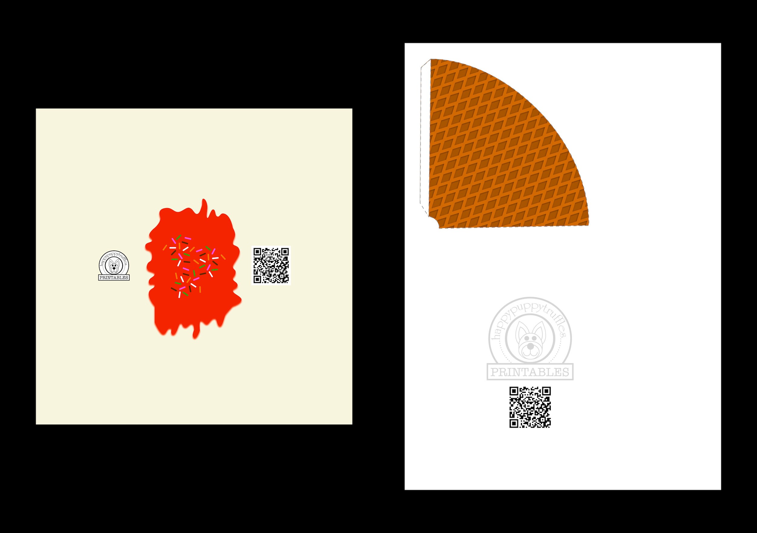 Origami Ice Cream Sundae Waffle Cone, Origami Desserts Food, Toy ...