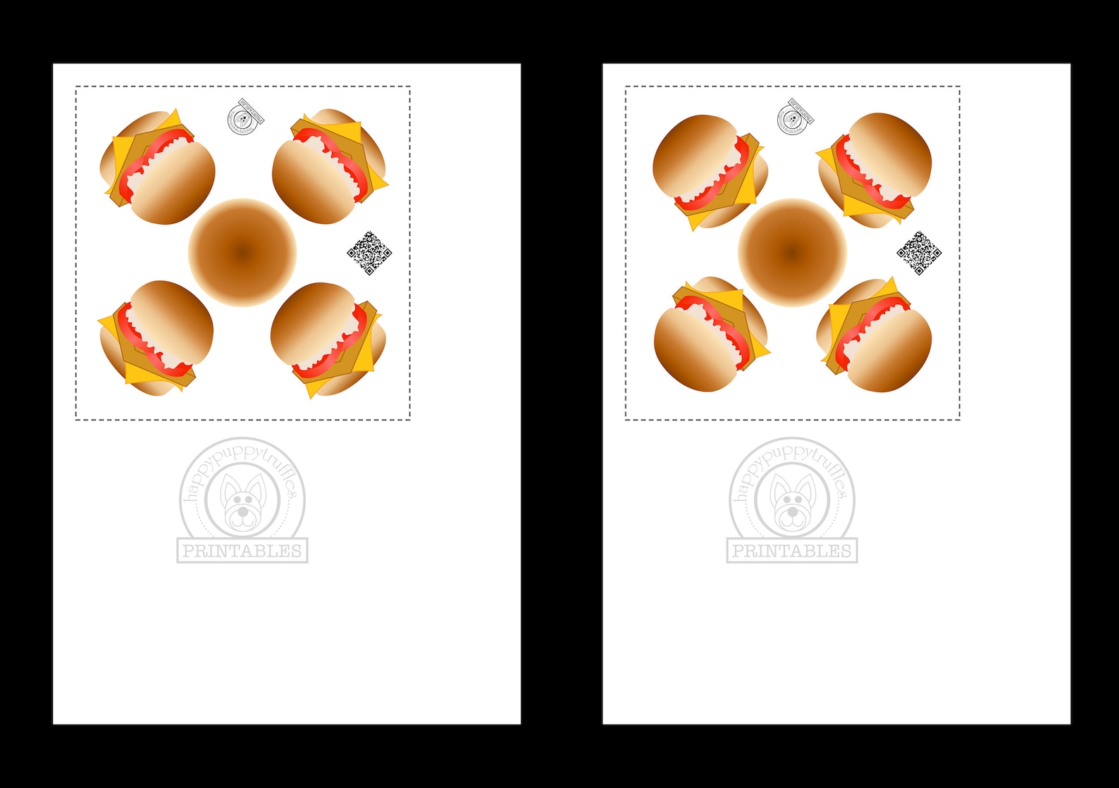 Origami Hamburgers, Origami Cube-shaped Food, Toy Origami, Printable ...
