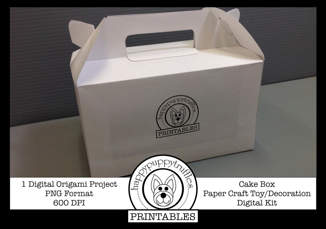 Origami Paper Craft Cake Shop Box, Origami Cube-shaped Food, Toy ...