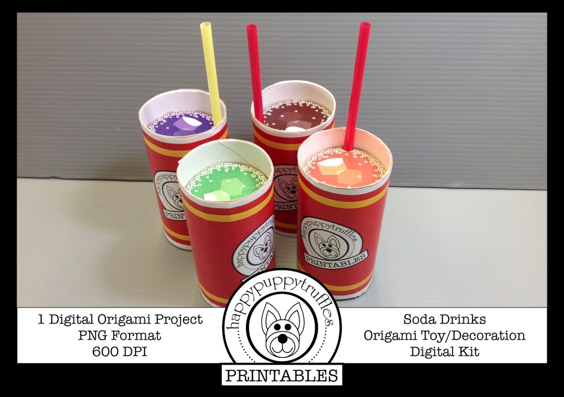 Water Craft Soda Cola Drinks, Origami Cube-shaped Food, Toy Origami ...
