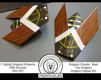 Origami Butterflies, Toy Origami, Printable, Digital Instant Download ...