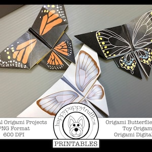 Origami Butterflies, Toy Origami, Printable, Digital Instant Download ...