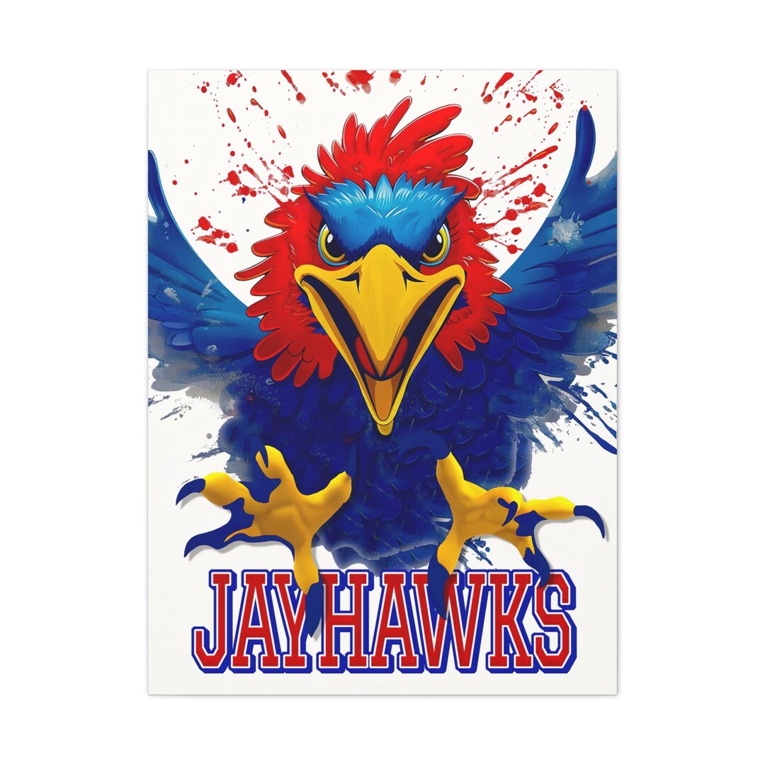 KANSAS Jay Gone Wild Kansas Jayhawks Classic Canvas Wall Art 2 Sizes - Etsy