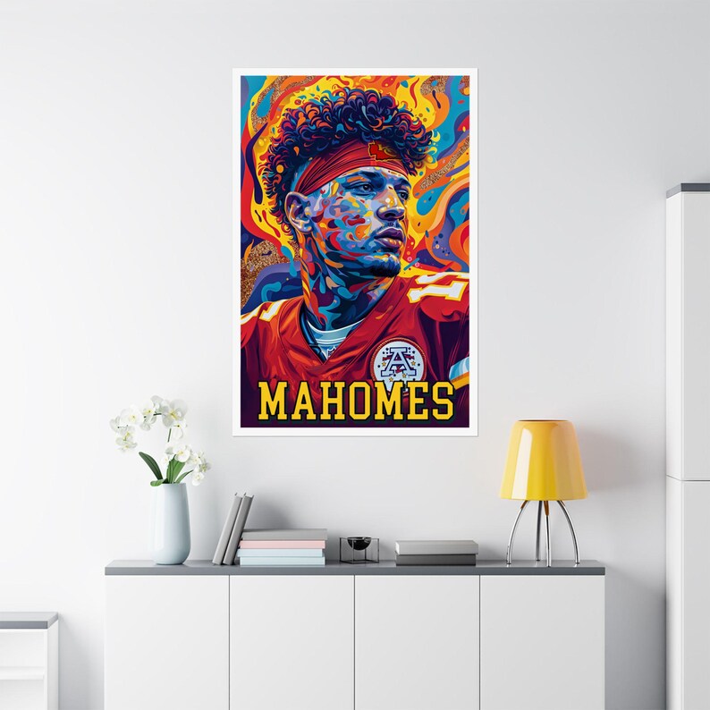 Patrick Mahomes, KC Chiefs Poster Art,kansas City Football,travis Kelce ...