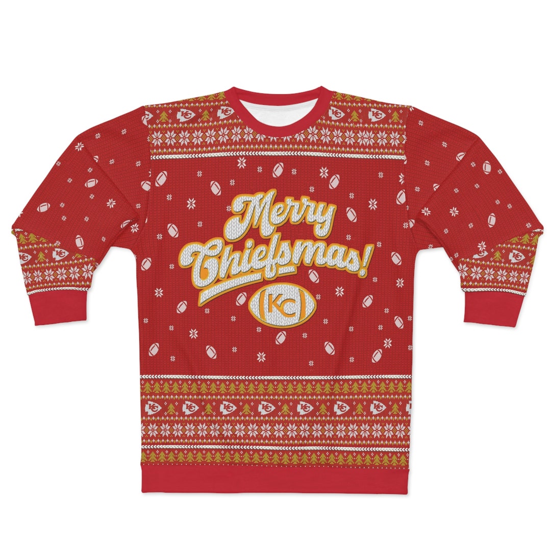 Kansas City Chiefs Merry Chiefsmas All-over Print Unisex Sweatshirt - Etsy