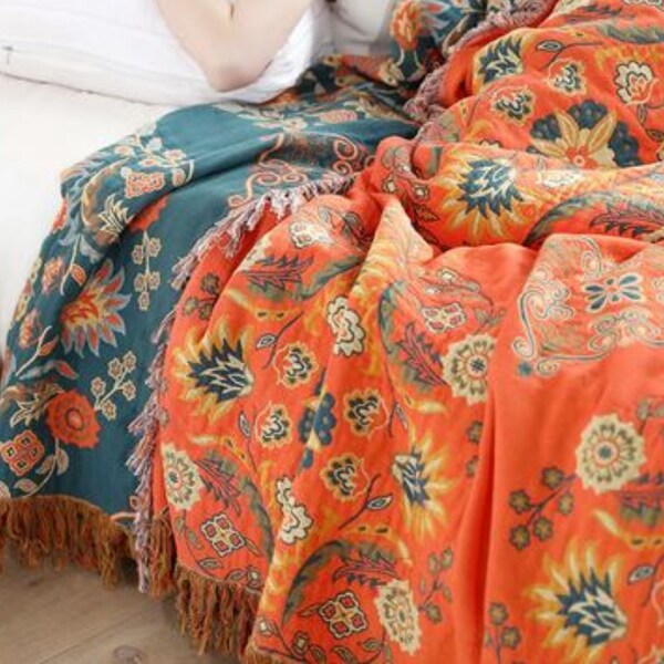 Boho Bedspread - Etsy