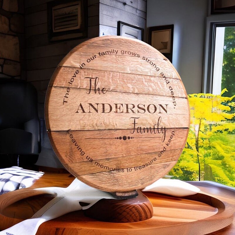 Wine Barrel Head Table - Etsy