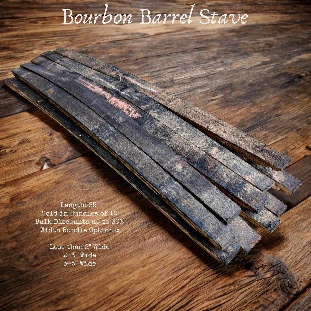 Bourbon Barrel Staves: Rustic DIY Decor, Smoker Wood, Authentic ...