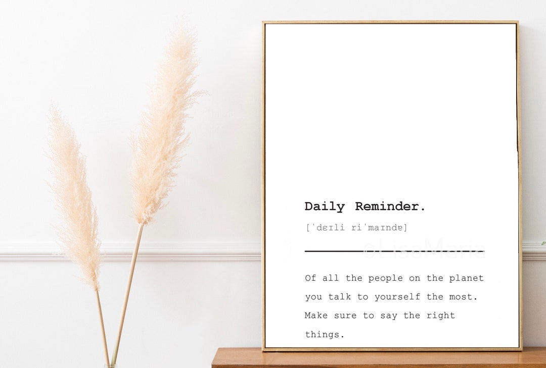 Digital Daily Reminder Poster - "of All the People on the Planet" - Etsy