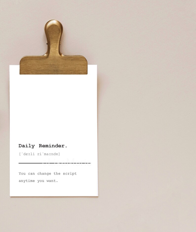 Postkarte - You Can Change the Script - Daily Reminder - Etsy