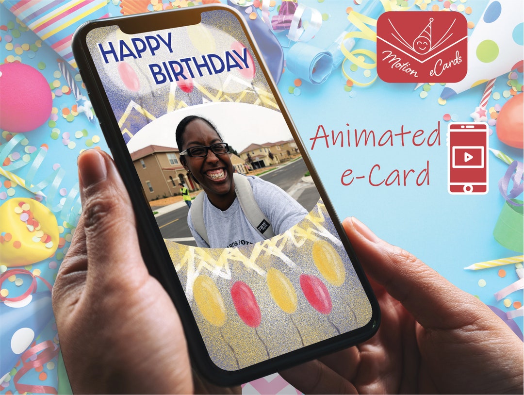 Animated Photo Birthday E-card Video Card PHC-002 - Etsy