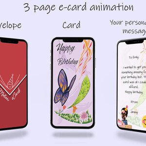 Birthday E-card Template Video Card Editable Canva EC-B-10 - Etsy