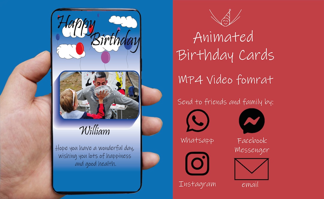 Animated Photo Birthday E-card - Etsy