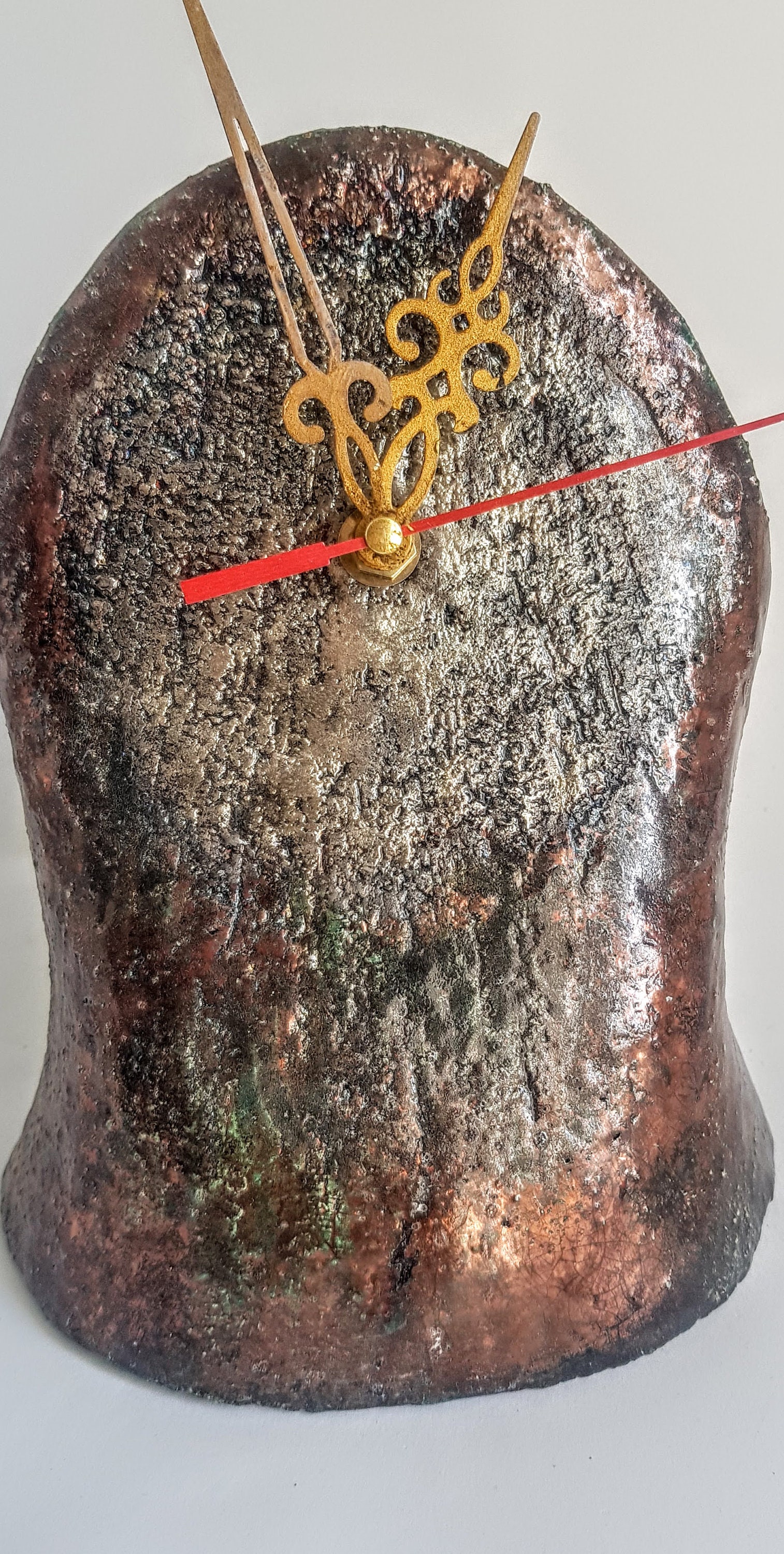 Table Clock Ceramics Clock Art Clock Unique Gift Raku Ceramics Clock ...