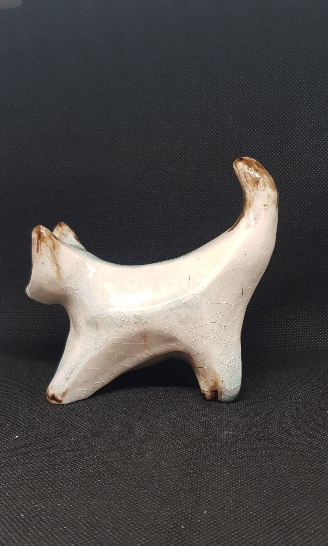 Ceramics Sculpture Cat Figurine Collections of Cats Clay Sculpture ...