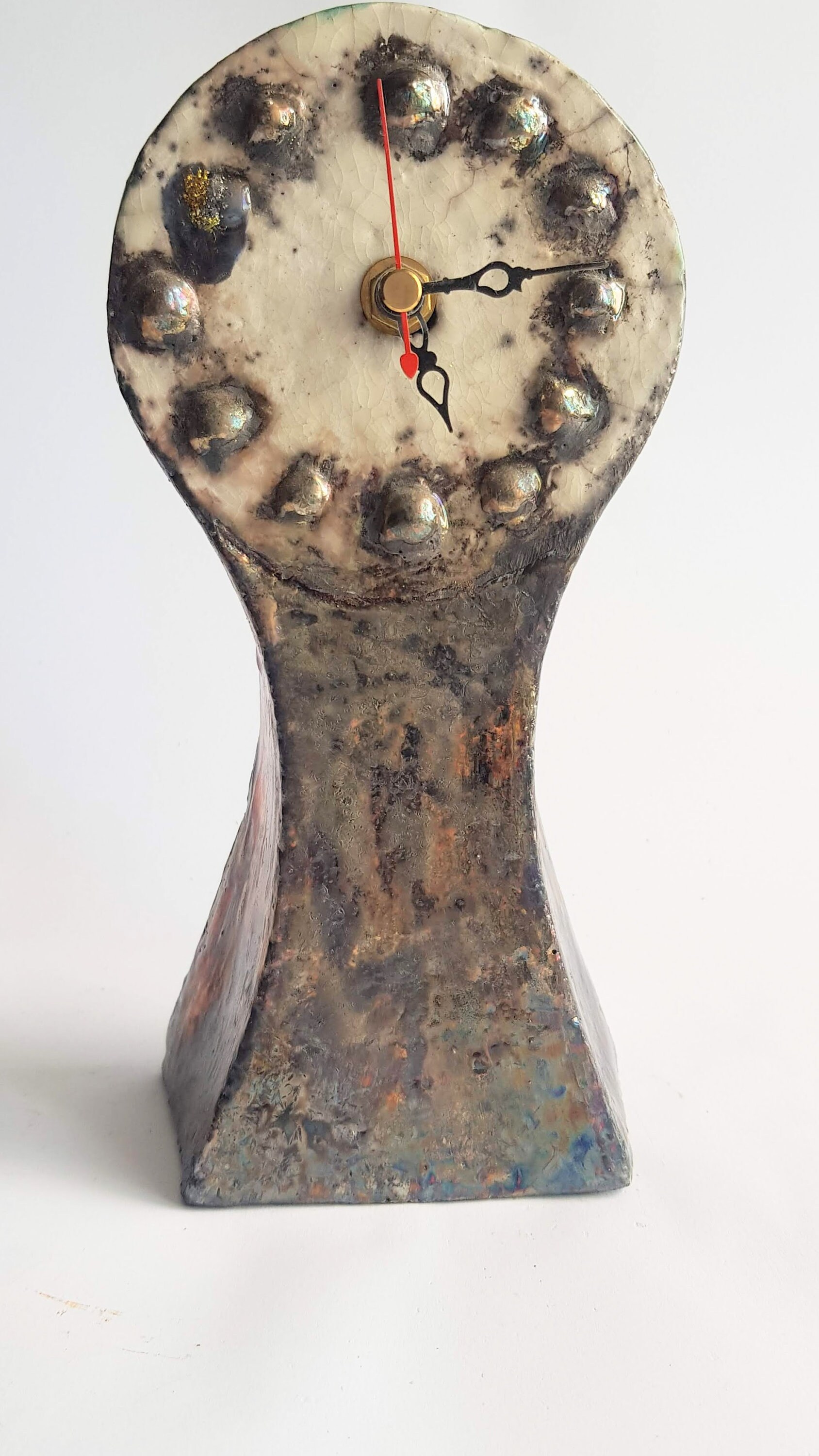 Ceramics Clock Table Clock Art Watch Unique Gift Raku Ceramics Clock ...