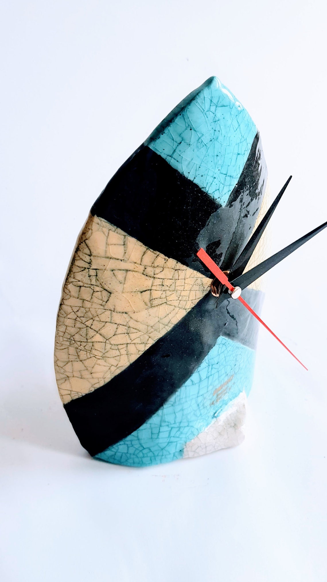 Ceramics Clock Table Clock Art Clock Unique Gift Fine Art Clock Clock ...