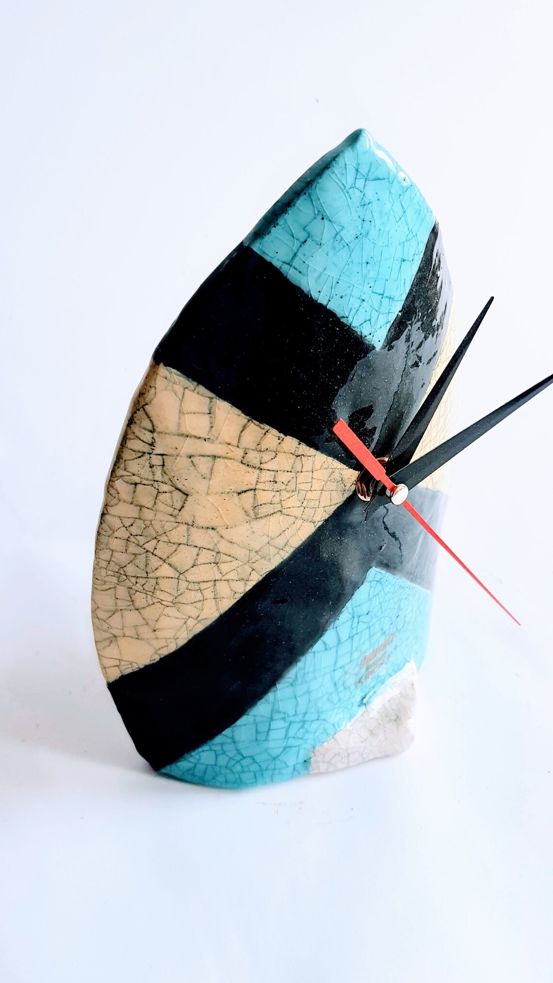 Ceramics Clock Table Clock Art Clock Unique Gift Fine Art Clock Clock ...