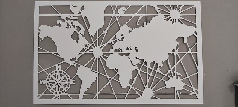 Wooden World Map MDF 4mm World Map Canvas Push Pin Wood Large Travel ...