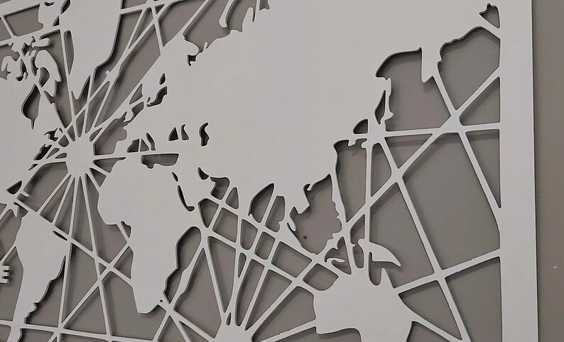 Wooden World Map MDF 4mm World Map Canvas Push Pin Wood Large Travel ...