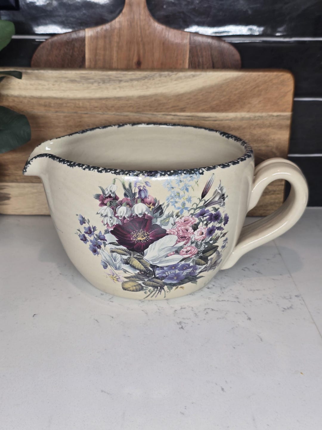 Vintage Casey Pottery Mixing Bowl or Pitcher With Floral Design - Etsy