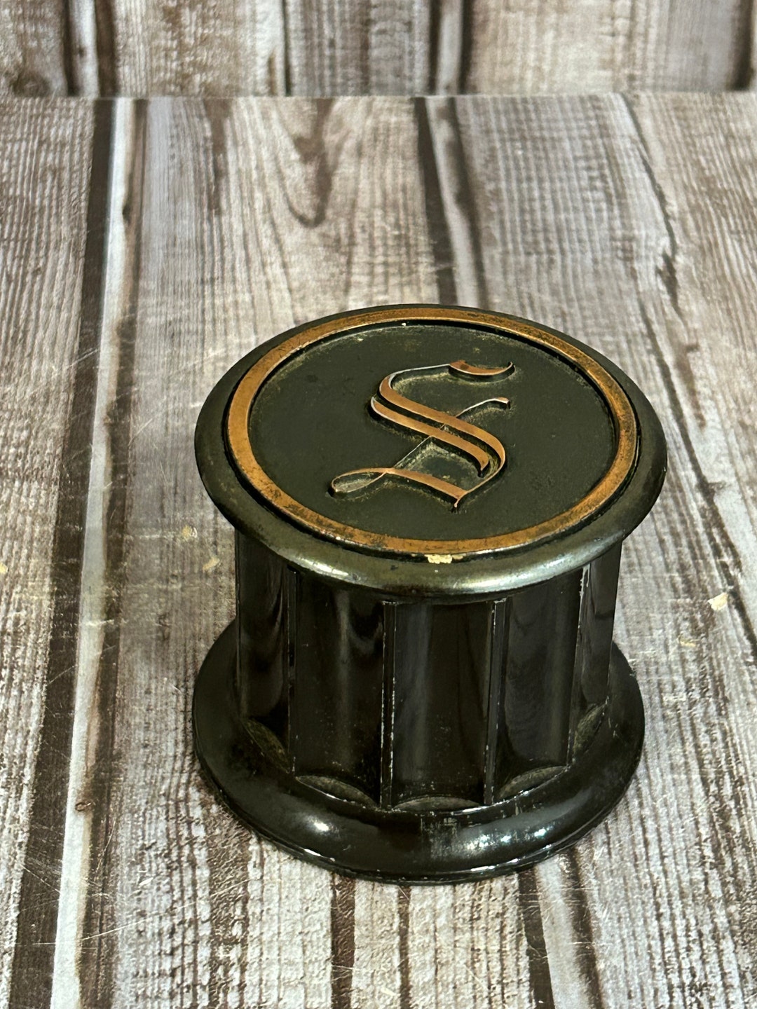 Hyde Park Desk Copper Stamp Holder Letter S - Etsy