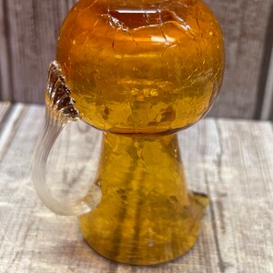 Antique Vintage Rainbow Amber Glass Hand Blown Vase Art Glass Handle - Etsy
