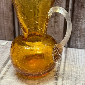 Antique Vintage Rainbow Amber Glass Hand Blown Vase Art Glass Handle - Etsy