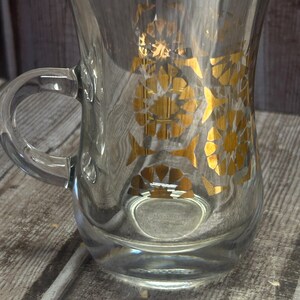 Dimlaj Glass Teacup With Gold Design. - Etsy