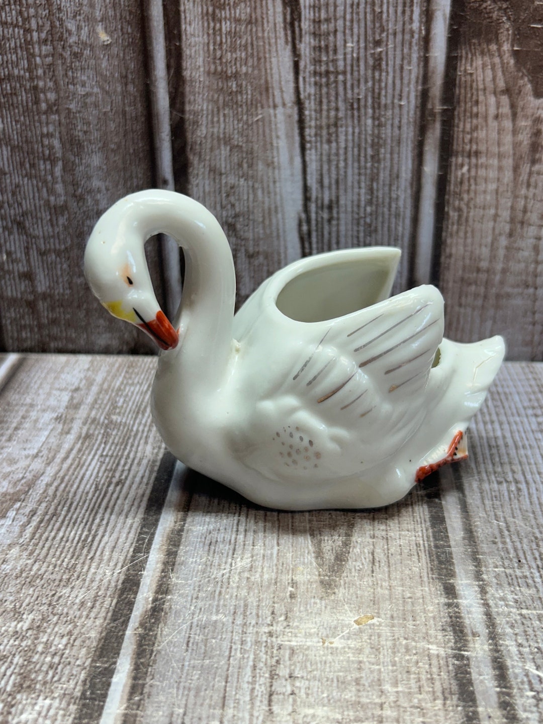Mini Swan Planter Figurine - Etsy
