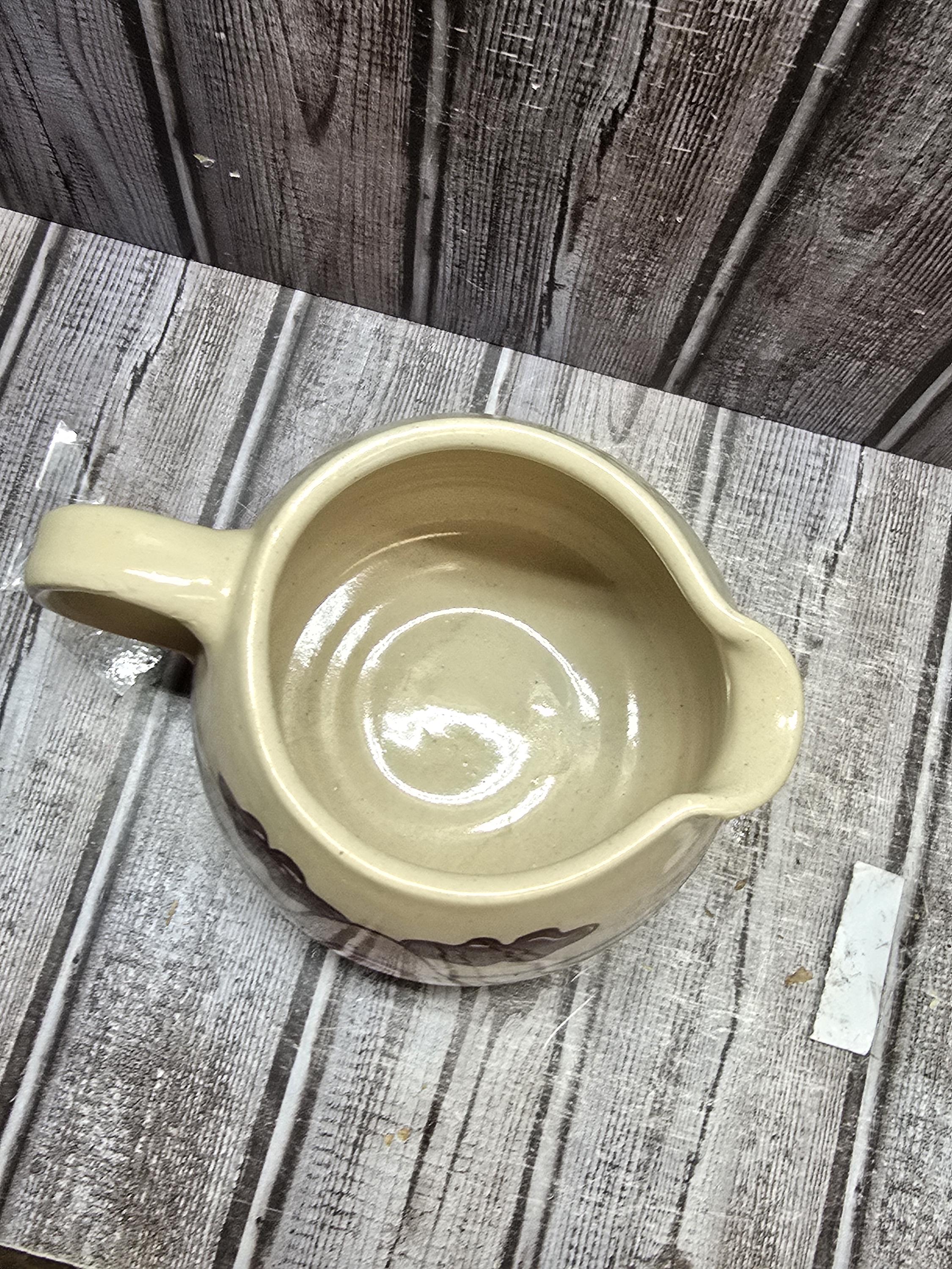 Vintage Glazed Pottery Pitcher, Darrell Fugler, Hand-painted Reindeer ...