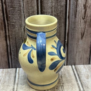 Vintage Stoneware German Handarbeit Salt Glazed Blue Pitcher - Etsy