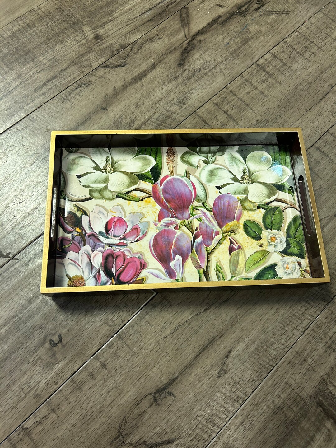 Michel Designs Works Tray 7.75 Tall 12.25 Wide Floral - Etsy