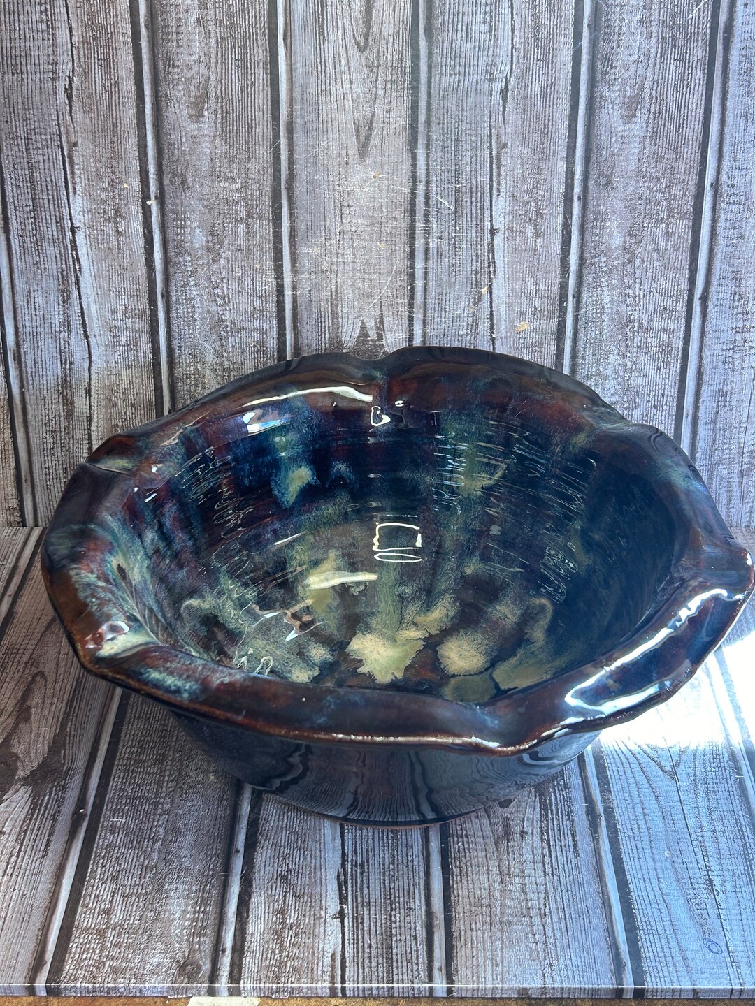 Large Signed Studio Art Pottery Mixing Bowl - Etsy