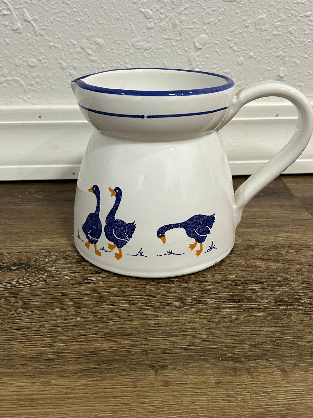 Vintage Rosenthal Netter Inc Three Blue Geese 6 Pitcher Made in Italy ...