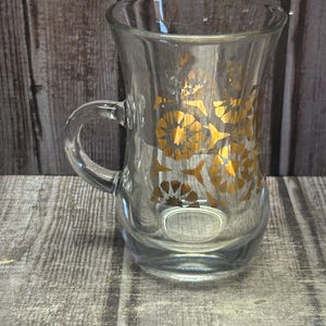 Dimlaj Glass Teacup With Gold Design. - Etsy